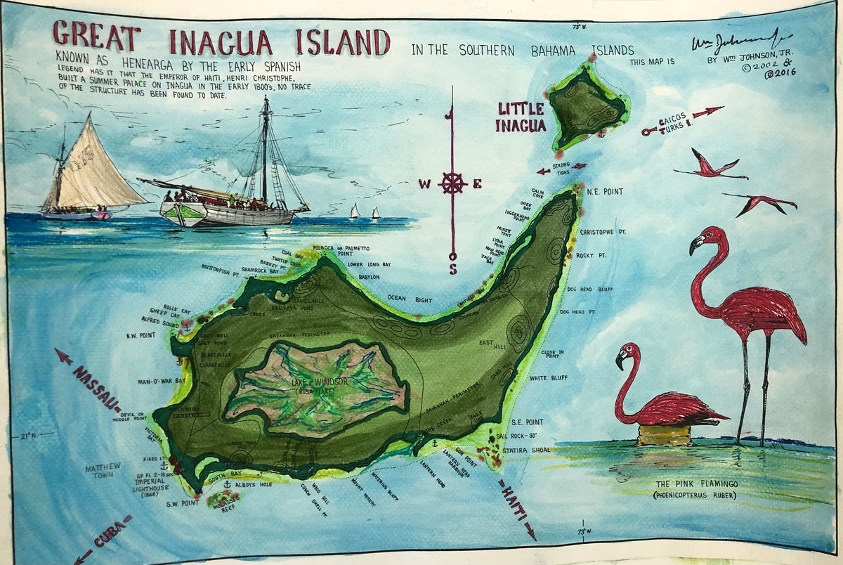 Map of Great Inagua – Island Boutique